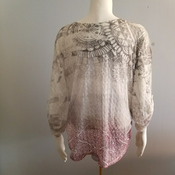 M Made In Italy | Tops | Made In Italy Knit Long Sleeve Crochet Top ...